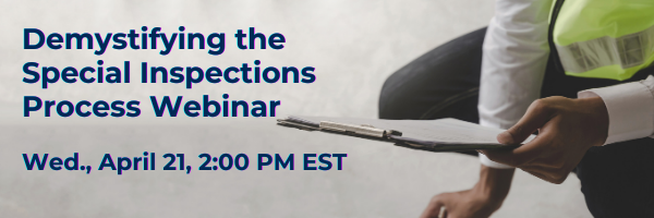 Special Inspections Webinar Recording